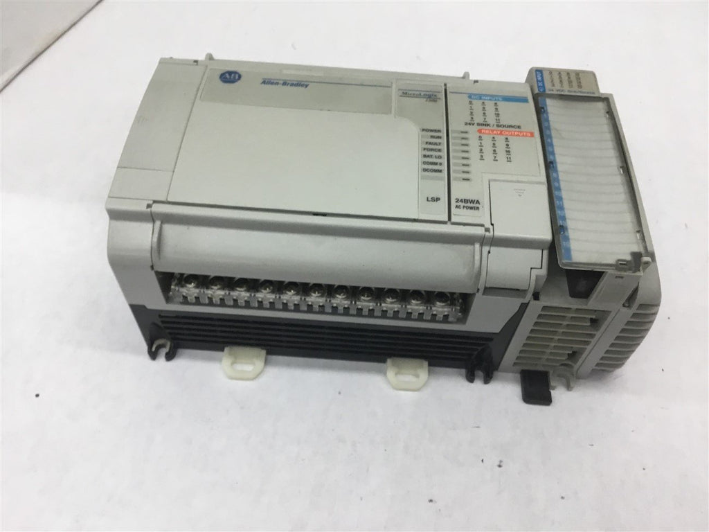 Allen-Bradley 1764-24BWA Micrologix 1500 Base Unit w/ 1769-ECR End Cap ...