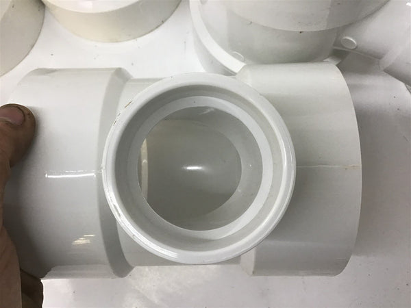 Nibco 4x4x2 PVC Tee Fitting 4-1/2" ID x 2-3/8 ID Lot Of 9 – BME ...