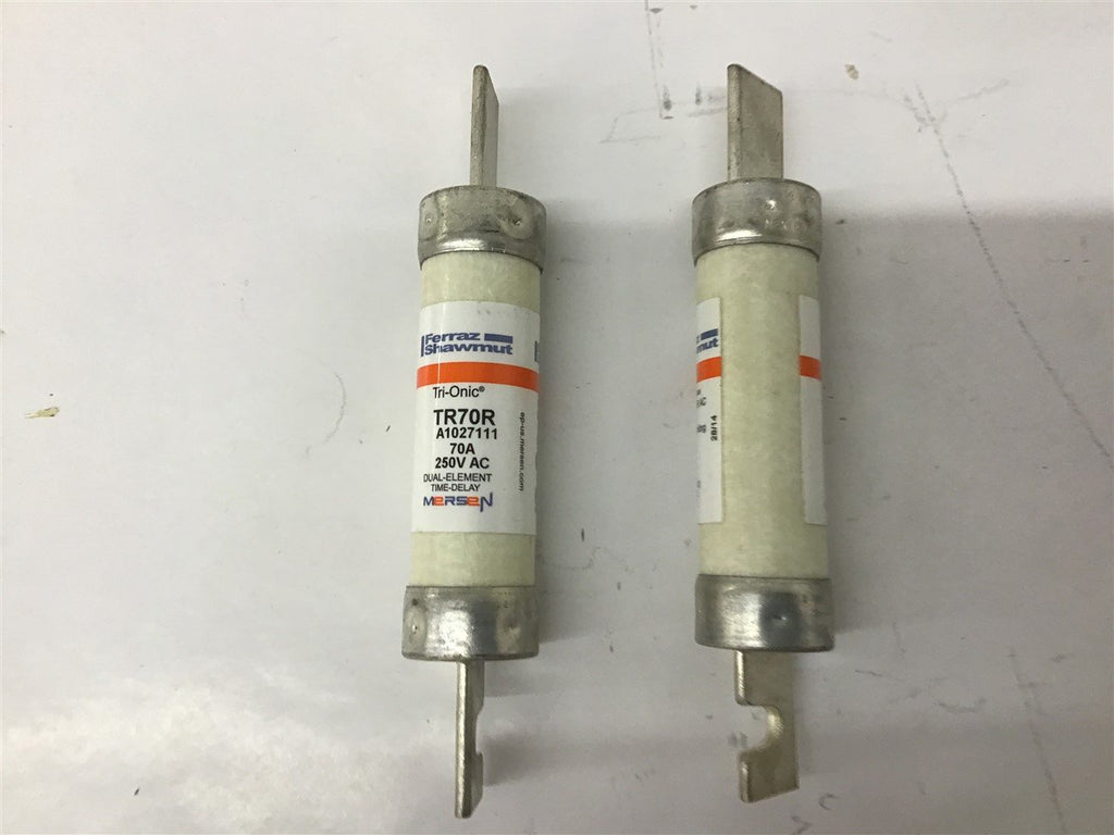 Ferraz Shawmut TR70R 70A 250V Fuse Lot Of 2 – BME Bearings and Surplus