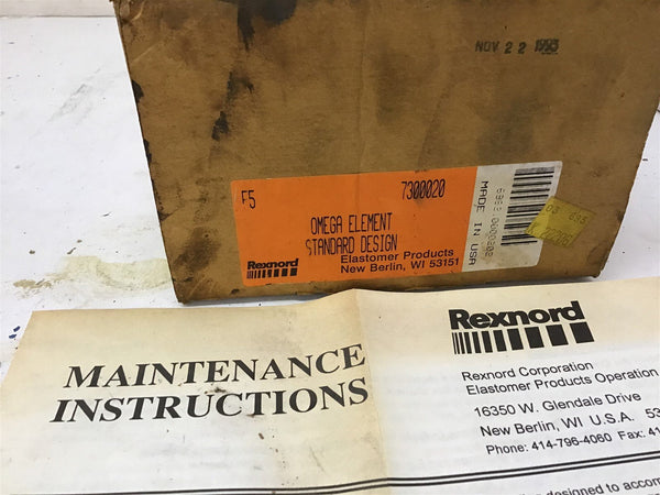 Rexnord Omega E5 Element Coupling 7300020 3-1/8" ID – BME Bearings and ...