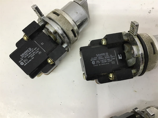 Square D Class 9001 Selector Switch Lot Of 3 – BME Bearings and Surplus