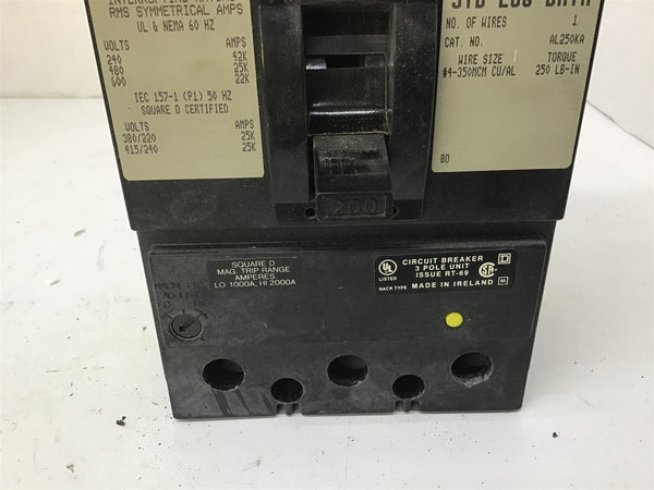 Square D KAL36200 200 Amp Circuit Breaker 600 Volts 3 Pole – BME ...