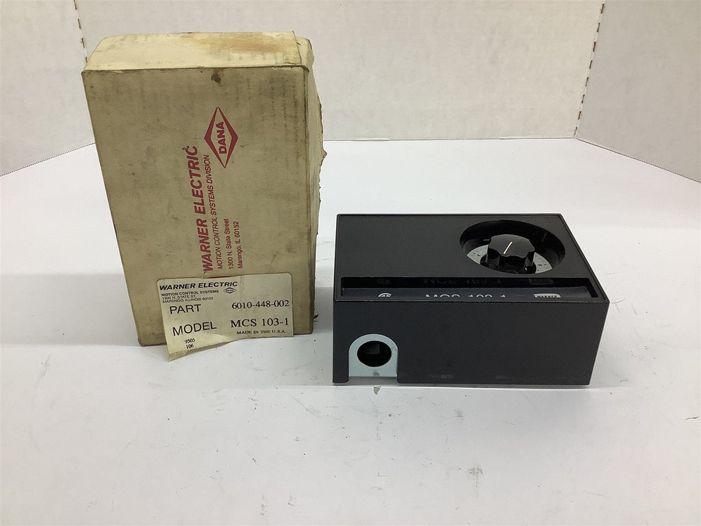 Warner electric 6010-448-002 MCS 103-1 Enclosed Control – BME Bearings and Surplus