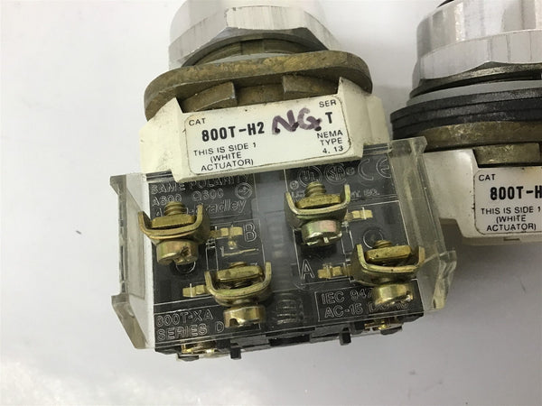 Allen Bradley 800T-J20 800T-H2 Selector Switch Lot Of 3 – BME Bearings ...
