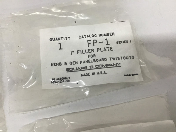 Square D FP-1 1" Filler Plate for NEHB B QEN Panelboard Twistouts Lot ...