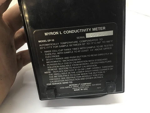 Myron L Company EP-10 Multi Range Conductivity Meter – BME Bearings and ...
