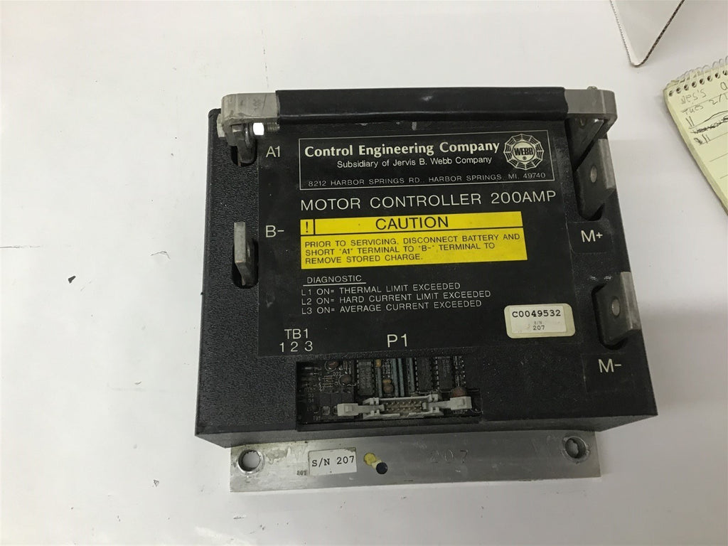 Control Engineering Co 200 Amp Motor Controller – BME Bearings and Surplus