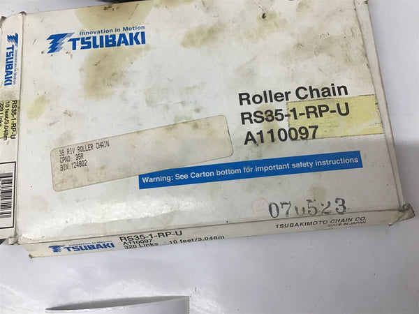 Tsubaki RS35-1-RP-U Roller Chain 10' – BME Bearings and Surplus
