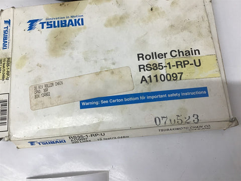 Tsubaki RS35-1-RP-U Roller Chain 10' – BME Bearings and Surplus