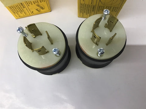 Hubbell HBL2431 Twist-Lock Plug 3 Pole 20 A 3 PH 4 Wire Grounding Lot ...