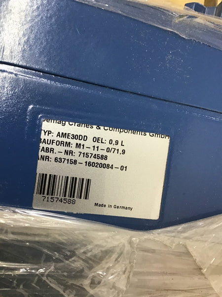 Demag ZBA 80 B 4 B020 AC Motor 1.20 HP 240/480V 1710 RPM 4P 3PH TEFC W ...