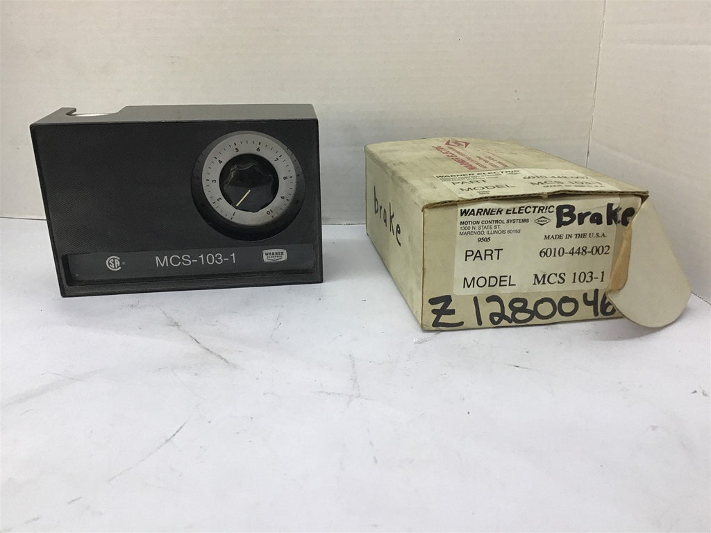 Warner Electric MCS-103-1 Adjustable Torque Control – BME Bearings and Surplus