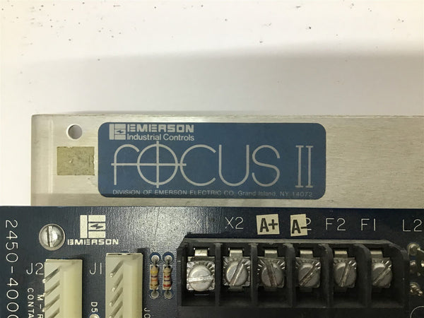 Emerson 2450-8010 REV. C Focus II 1/4-1 HP 120 VAC 90/180 VDC 10 A ...