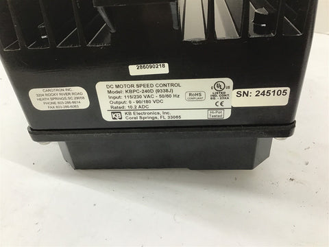 KB Penta KBPC-240D Dc Motor Speed Control 0-90/180 Vdc Output – BME ...