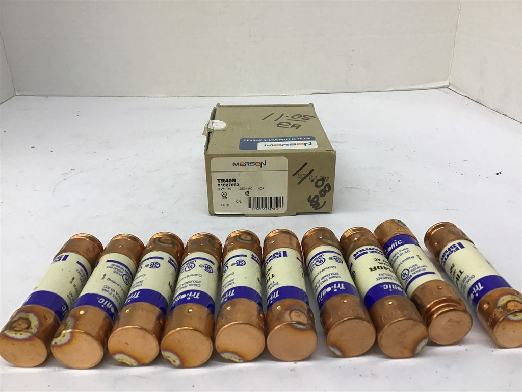 Mersen TR40R Fuse 250 VAC 40 A Lot of 10 – BME Bearings and Surplus