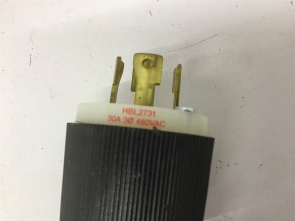 Hubbell HBL2731 Twist-Lock Plug 30 A 480 VAC – BME Bearings and Surplus