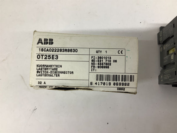 ABB OT25E3 Switch-Disconnector 3 PH – BME Bearings and Surplus