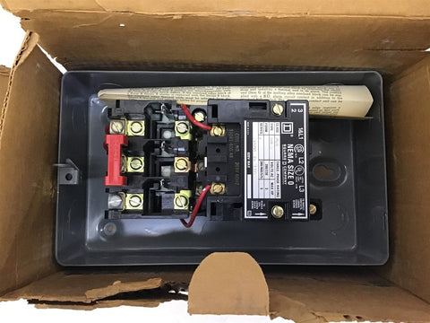 Square D Class 8536 Type SBG-2 AC Magnetic Starter NEMA Size 0 3 PH 3P ...