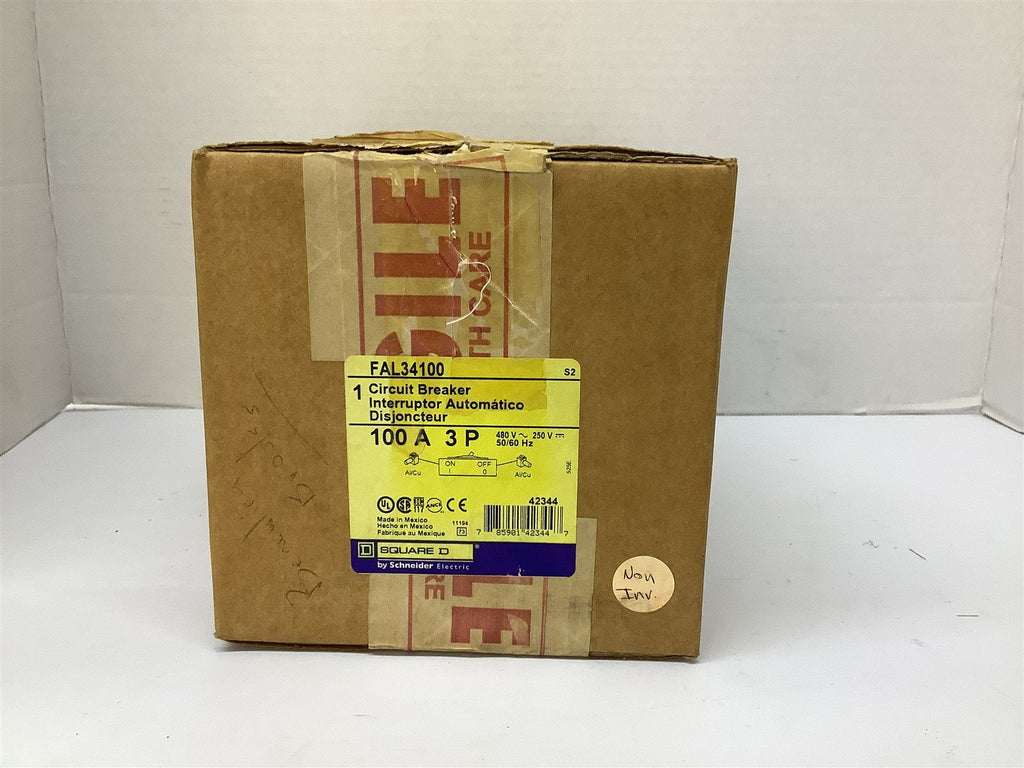 Square D FAL34100 Circuit Breaker 100A 3P – BME Bearings and Surplus