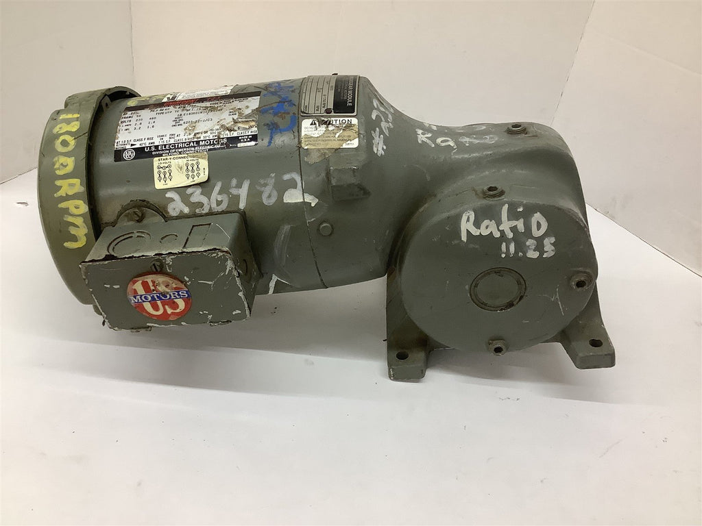 US Motors UTP Motor 0.75 HP 230/460 V 1750 RPM 56 3 PH 60 Hz W/ Syncro ...