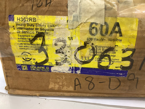 Square D H362RB Heavy Duty Safety Switch Fusible 60 A 600 VAC 50/60 Hz ...