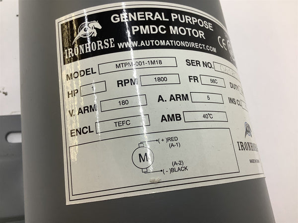 Ironhouse MTPM-001-1M18 General Purpose PMDC Motor – BME Bearings and ...