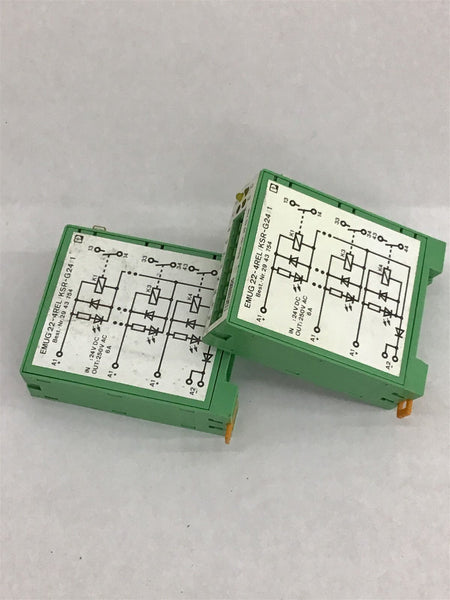 Phoenix Contact EMUG22-4REL/KSR-G24/1 Relay Lot of 2 – BME Bearings and ...