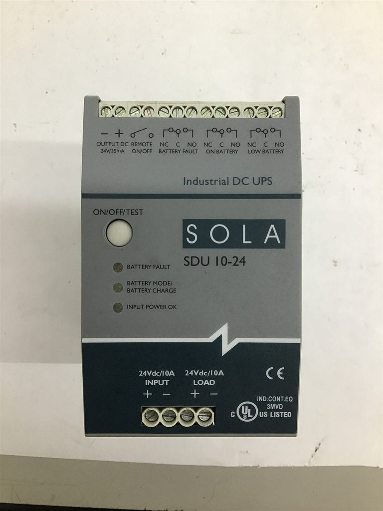 Sola HD SDU 10-24 DC Power Supply – BME Bearings and Surplus