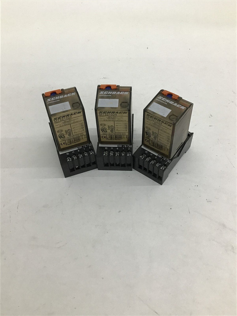 Schrack MT321024 Multimode Relay 10A 250 Volt Lot Of 3 – BME Bearings ...