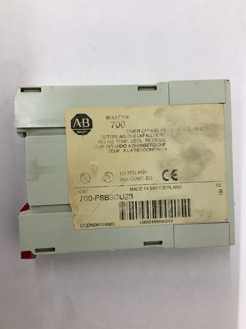 Allen-Bradley 700-FSB3CU23 Ser. B Timer Off-Delay Relay – BME Bearings ...