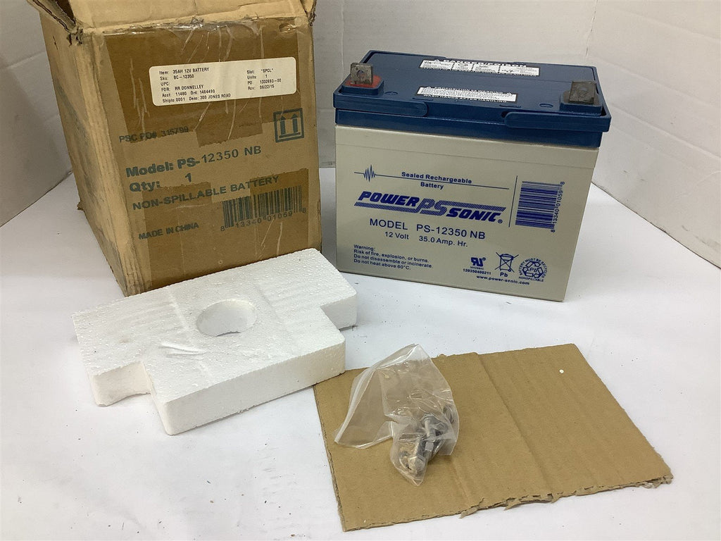 Power Sonic PS-12350-NB 12V 35AMP Sealed Rechargeable Battery – BME ...
