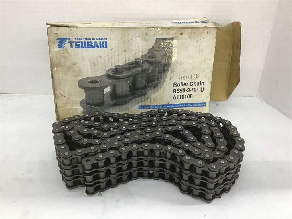 Tsubaki RS50-3-RP-U Roller Chain 50-3 Riv 5' – BME Bearings and Surplus