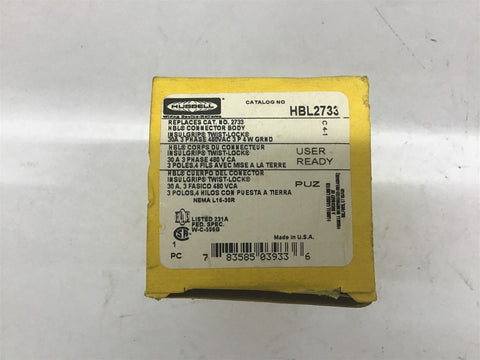 Hubbell HBL2733 Twist-Lock 30 amp 3 Phase 480 VAc – BME Bearings and ...