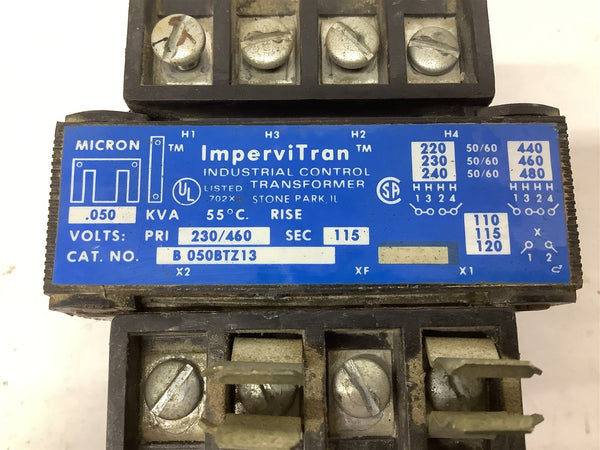 ImperviTran Transformer B 050BTZ13 460V 60HZ – BME Bearings and Surplus