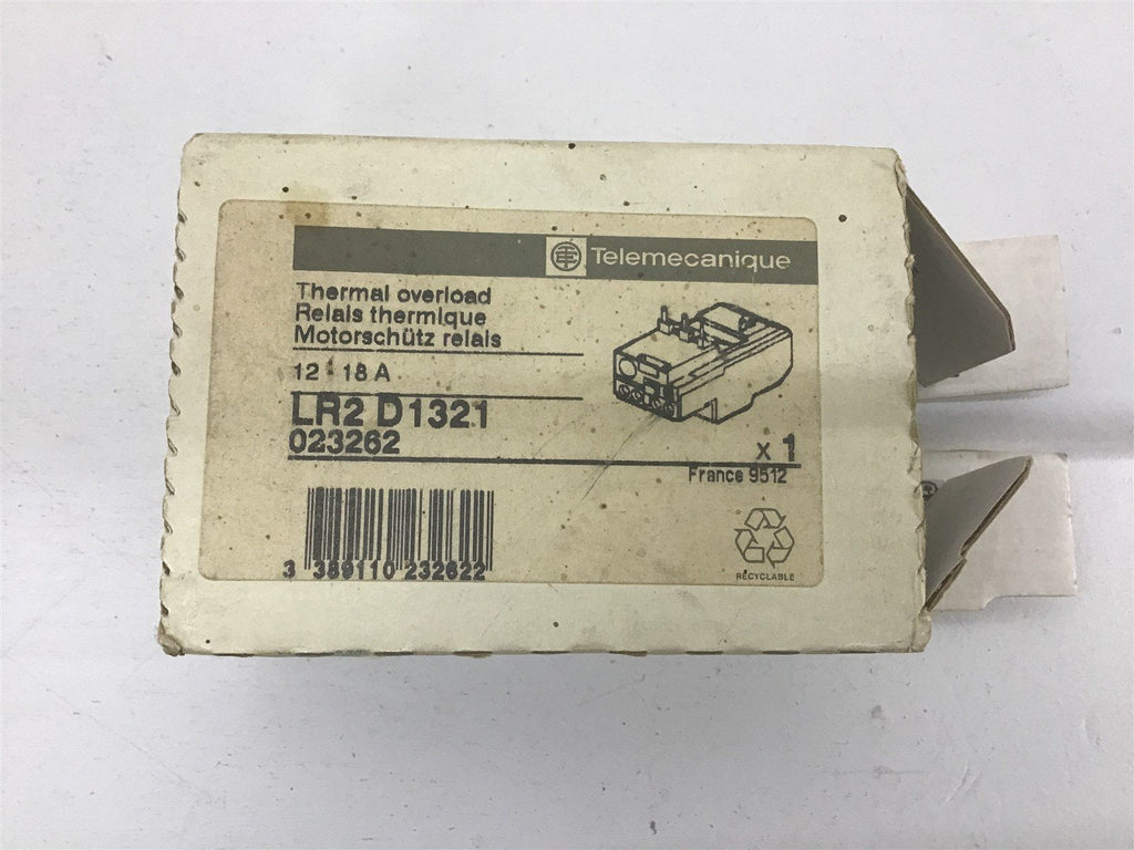 Telemecanique LR2D1321 Thermal Overload Relay – BME Bearings and Surplus