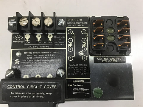 Magnetek Controls 5300-P-F3 Series 53 Intrinsically Safe Control Relay ...