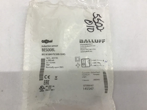 Balluff BES008L Inductive Sensor 10...30 VDC 200 MA Lot Of 2 – BME ...