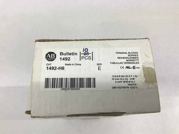 Allen Bradley 1492H6 Terminal Block Series E – BME Bearings and Surplus