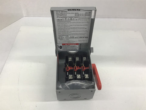 Siemens GNF321RA Non Fusible General Duty Safety Switch 30AMPS 240V ...