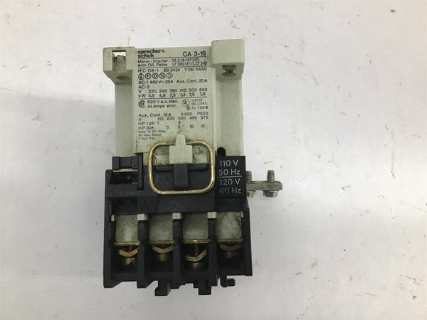 Sprecher+Schuh CA3-16-10 CA31610 Contactor Coil 120VAC – BME Bearings ...