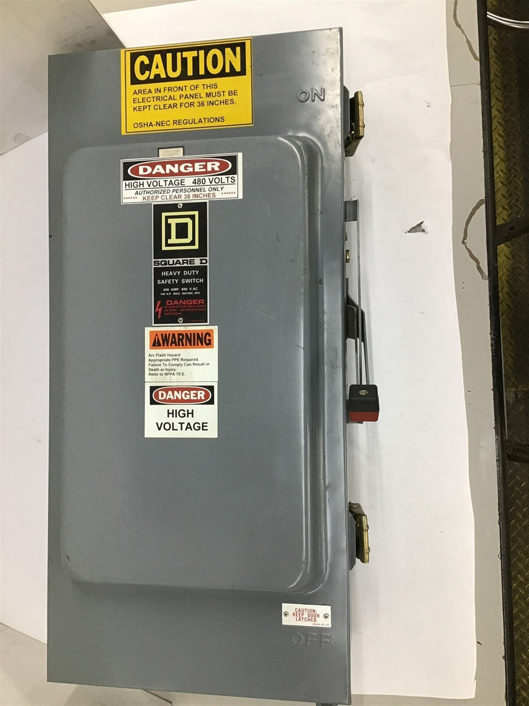 Square D Safety Switch 27.5x13x6 600 V 200 A Safety Switch – BME ...