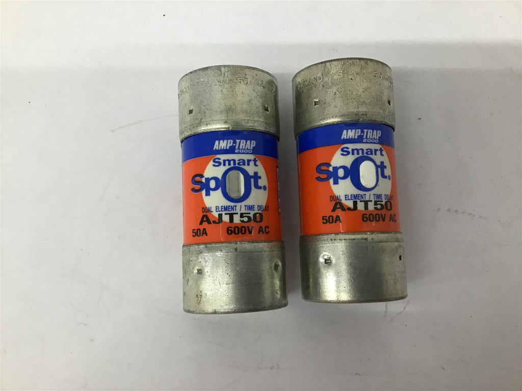 Ferraz Shawmut AJT50 Smart Spot Class J 600VAC 500VDC 50A Lot Of 2 ...