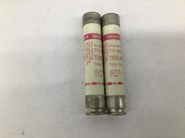 Gould Tri-Onic TRS40R Dual Element-Time TRS40R 40A 600V AC Lot Of 2 ...