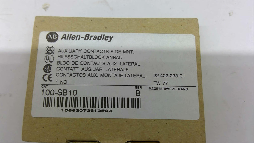 Allen-Bradley 100-SB10 Auxilliary Contacts Side Mount – BME Bearings ...