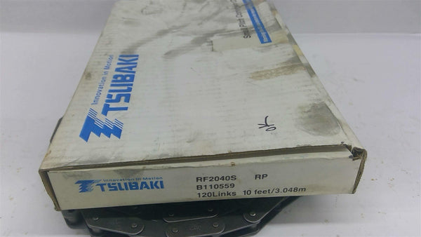 Tsubaki RF2040S 120 L Small Pitch Conveyor Chain 10 Ft. – BME Bearings ...