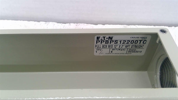 Eaton PPBPS12200TC Pull Box M/S 12"X2"NPT Straight – BME Bearings and ...