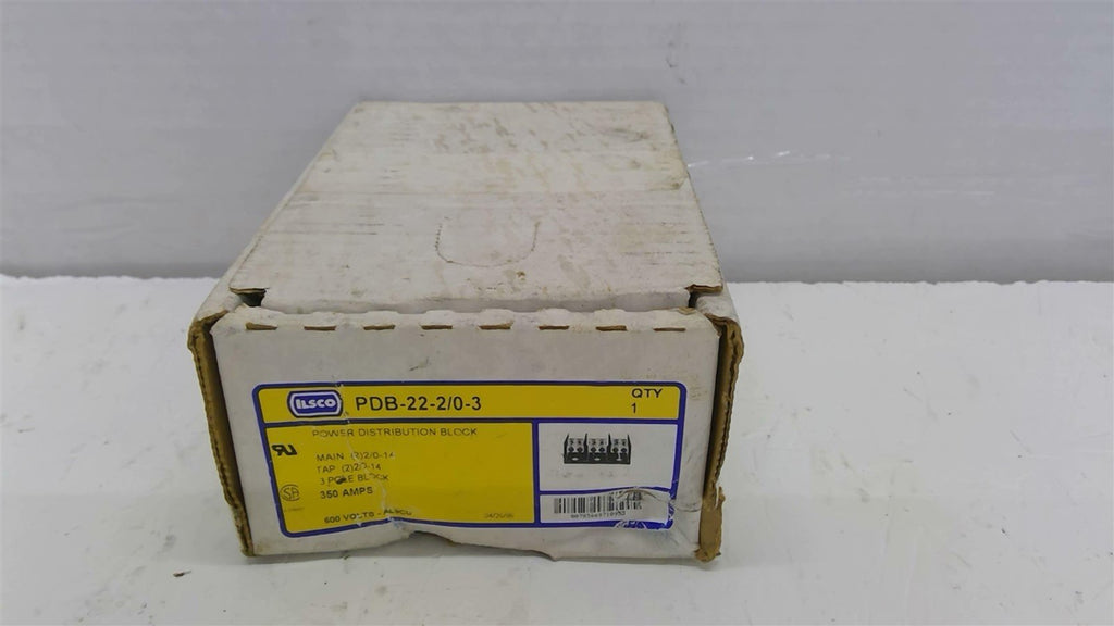 Ilsco PDB-22-2/0-3 Power Distribution Block 3 Pole 350 A – BME Bearings and Surplus