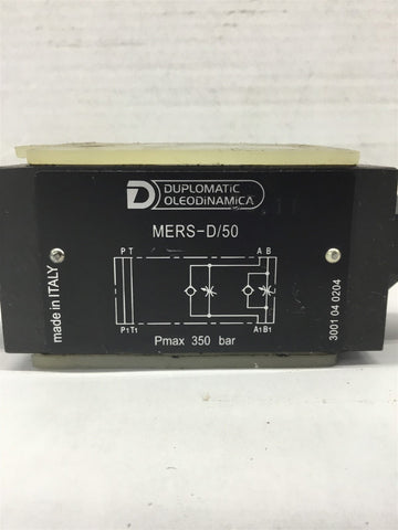 Duplomatic Oleodinamica MERS-D/50 – BME Bearings and Surplus