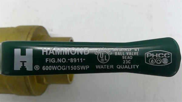 Hammond 8911 Bell Valve 600 WOG 1 1/2 – BME Bearings and Surplus