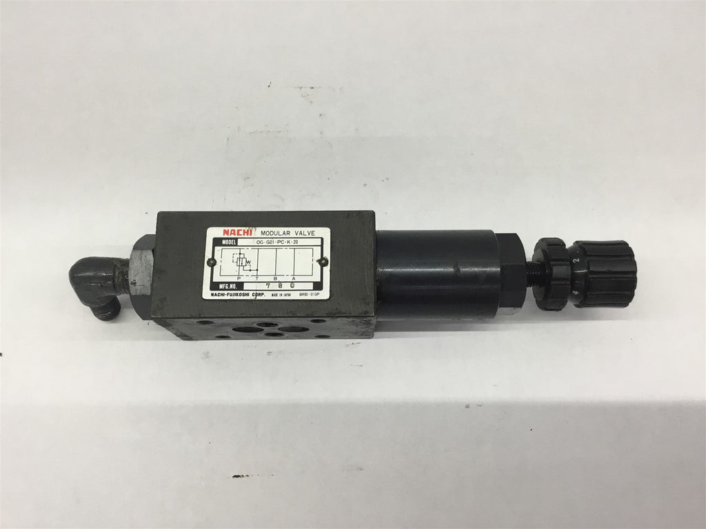 NACHI Valve OG-G01-PC-K-20 – BME Bearings and Surplus